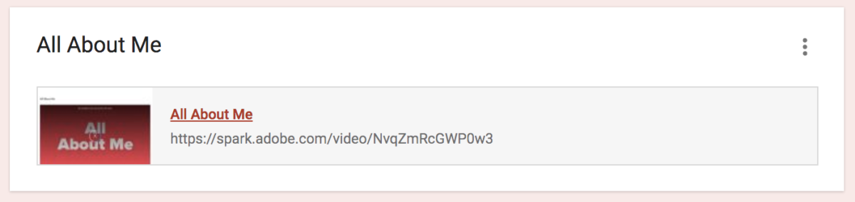 All About Me Projects for Google Classroom (made with Spark Video ...