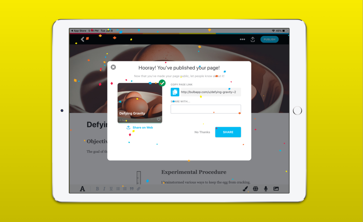 Lifelong Learning with bulb Digital Portfolio App - Class Tech Tips