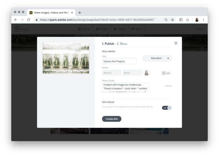 How To Share Pictures of Student Work with Spark Page - Class Tech Tips