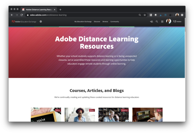 Must-See Adobe Distance Learning Resources - Class Tech Tips
