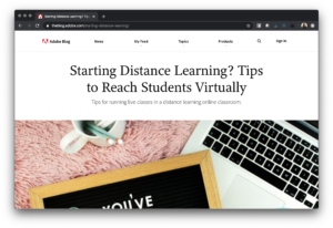 Must-See Adobe Distance Learning Resources - Class Tech Tips