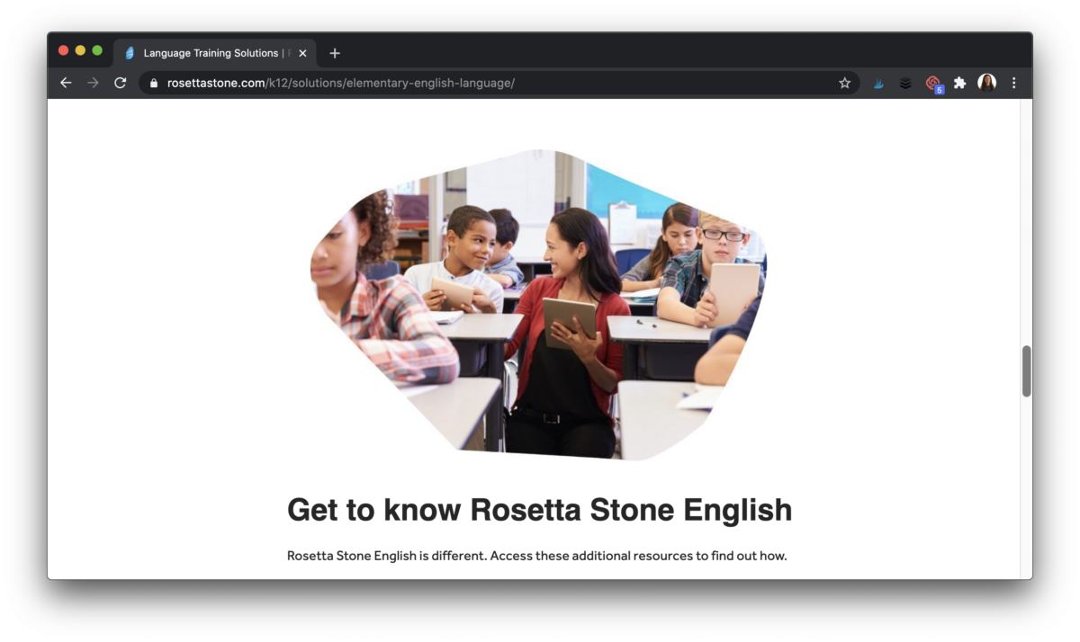 Rosetta Stone English K–6 Adaptive Blended Learning Program - Class ...
