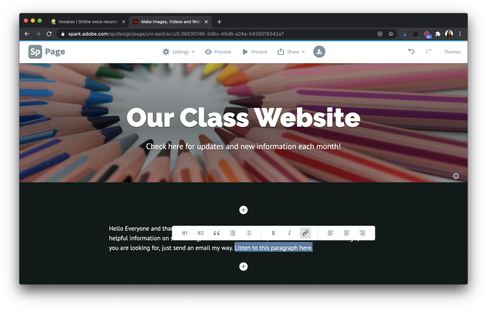 How to Make Your Website Talk - Class Tech Tips