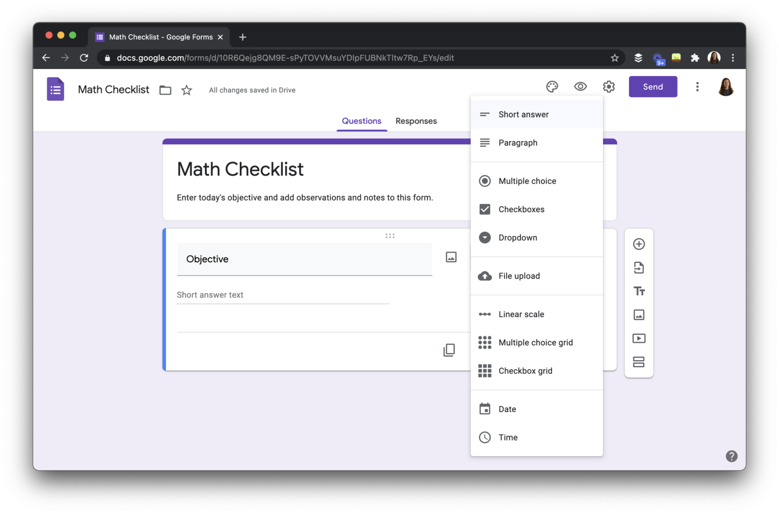 How to Create a Digital Checklist with Google Forms - Class Tech Tips