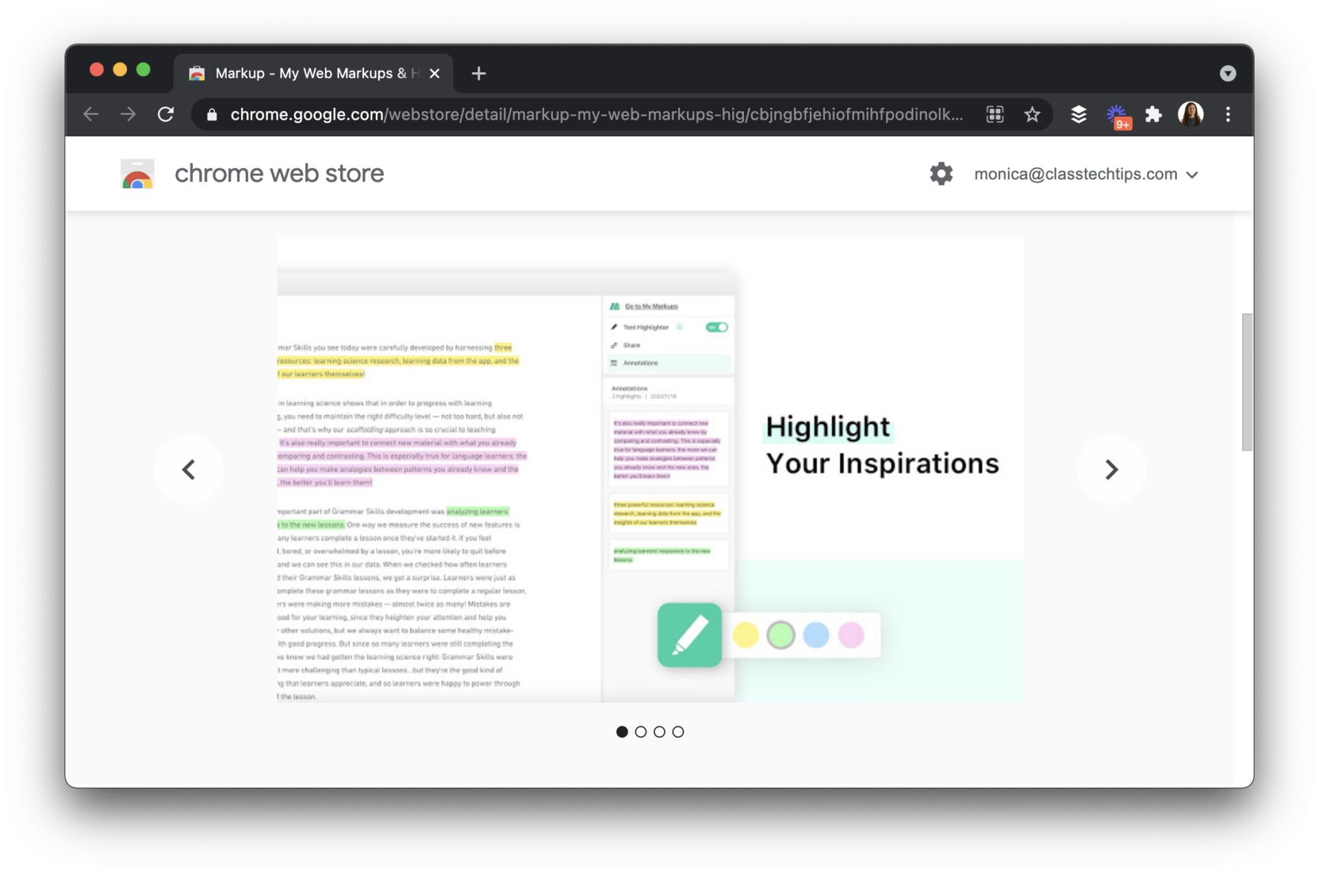 Highlight As You Read with Markup Browser Extension - Class Tech Tips