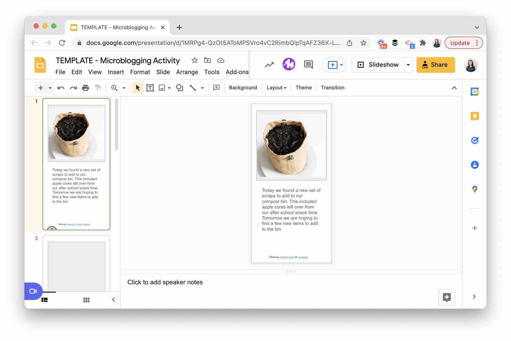 A Microblogging Lesson Idea and Template You Can Customize - Class Tech ...