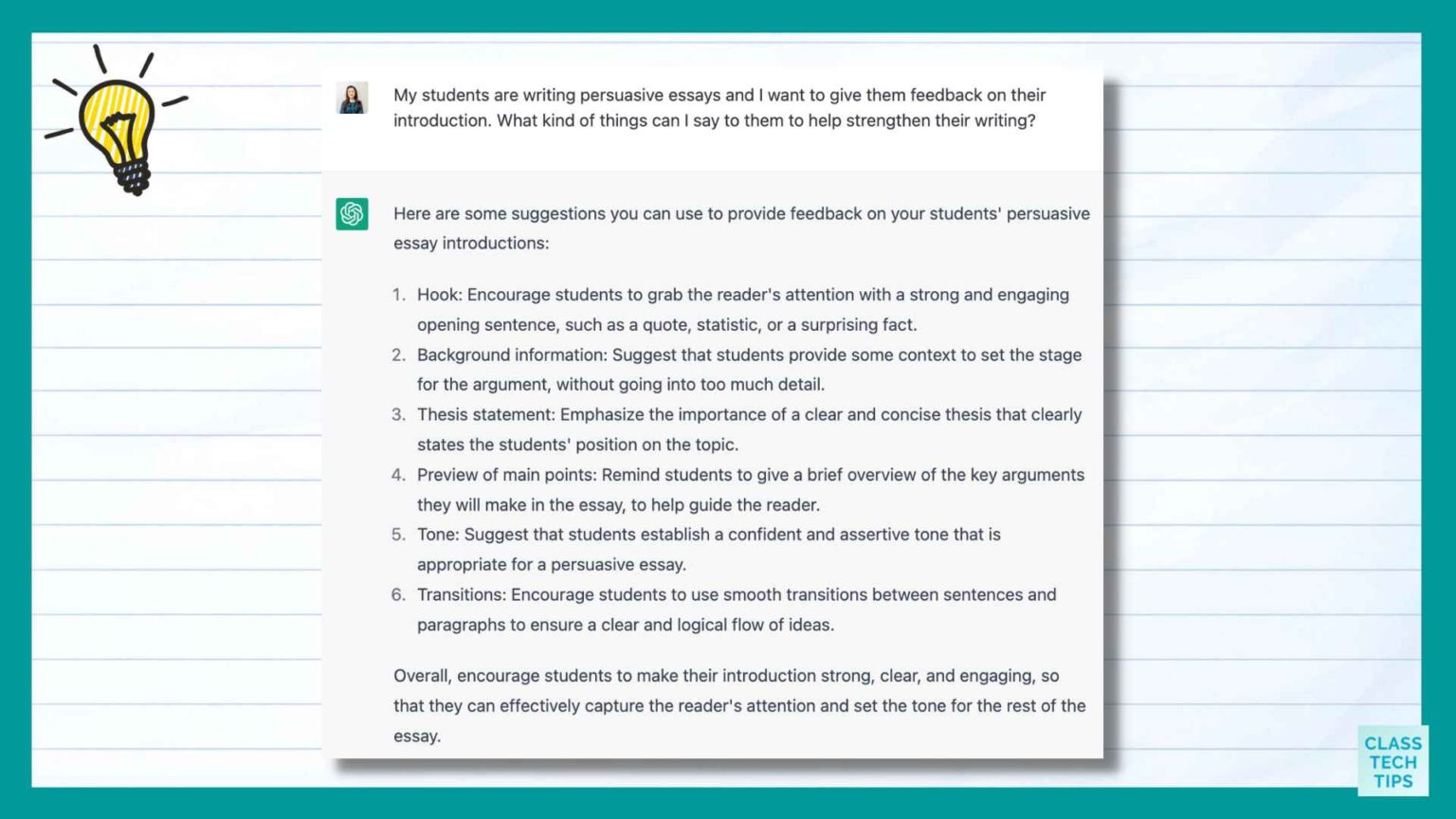 10 Things Teachers Can Do with ChatGPT to Save Time - Class Tech Tips