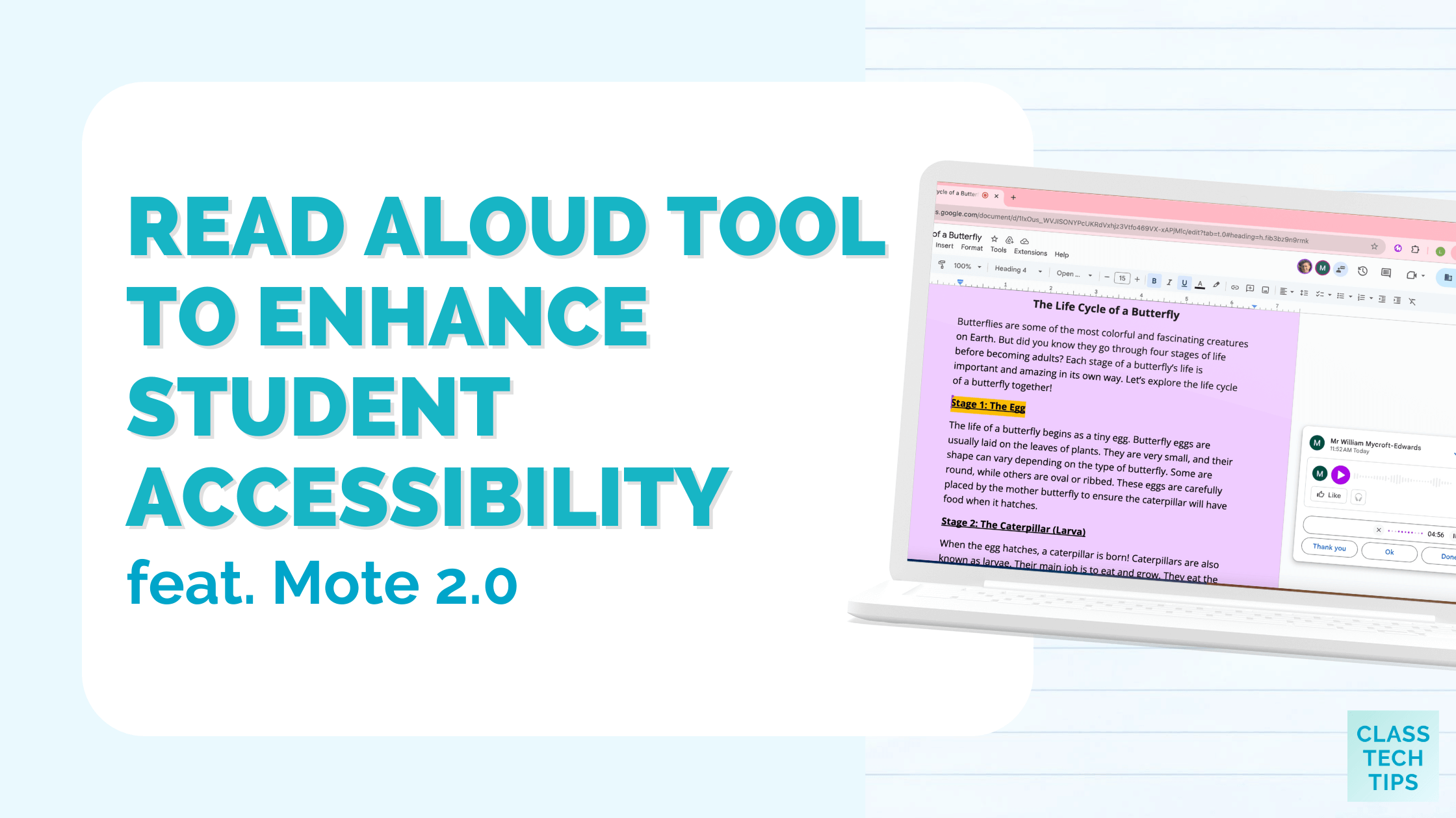 Read Aloud Tool to Enhance Student Accessibility - Class Tech Tips