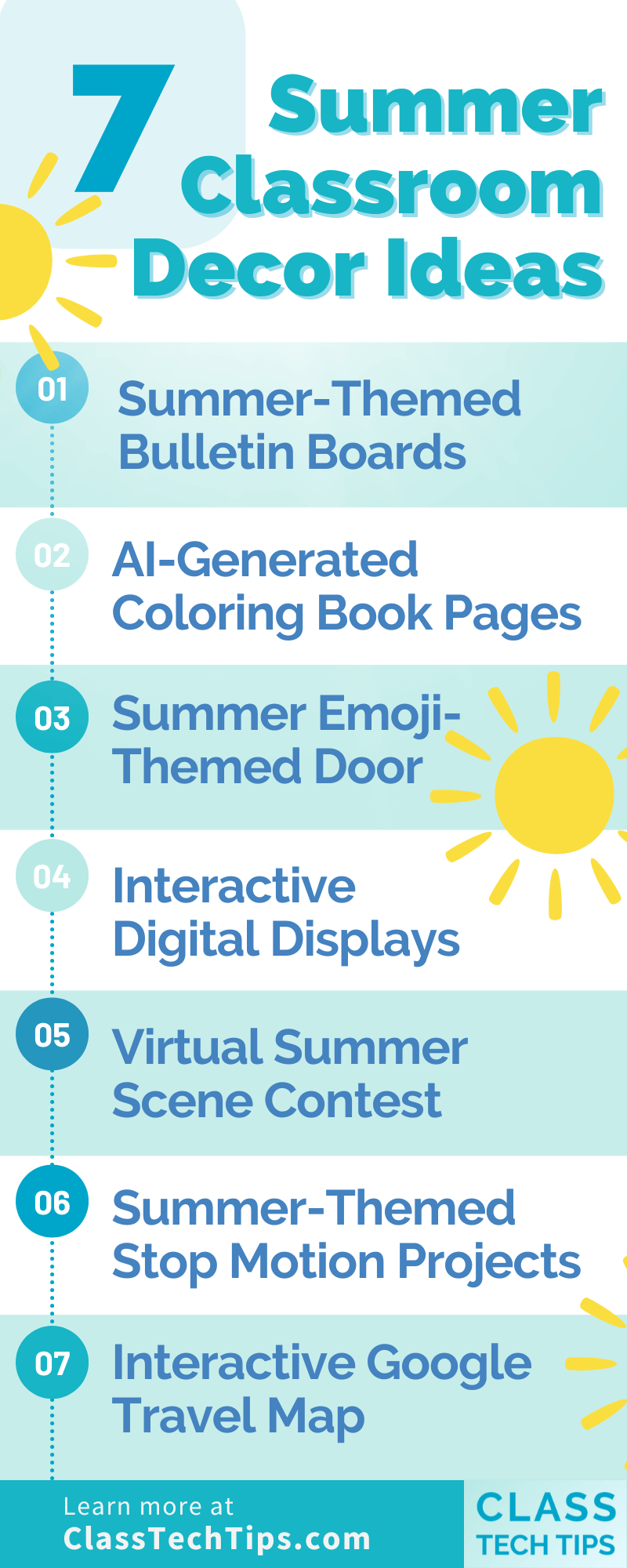 7 Summer Classroom Decor Ideas with a Techy Twist - Class Tech Tips