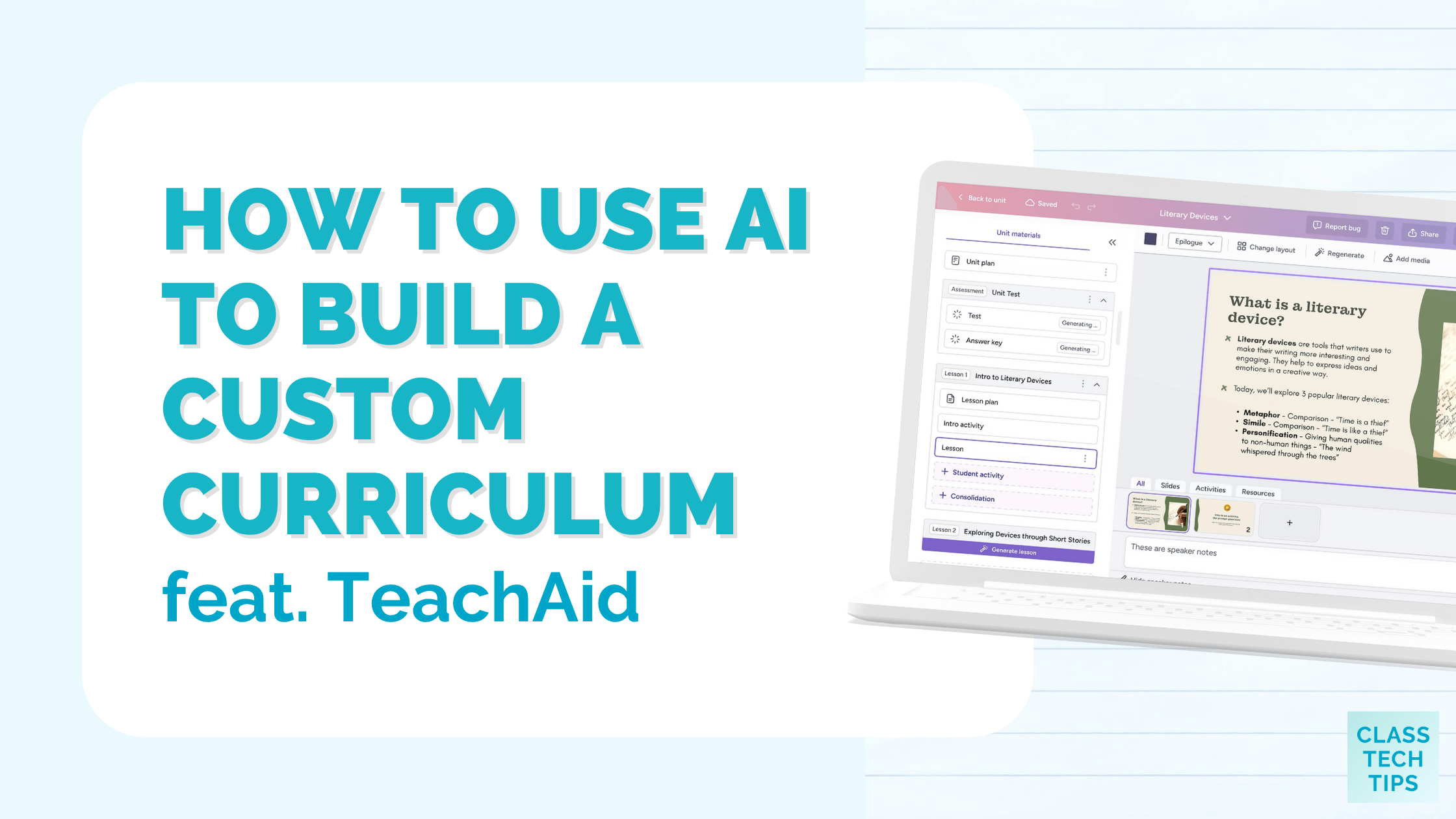 How to Use AI to Build a Custom Curriculum - Class Tech Tips